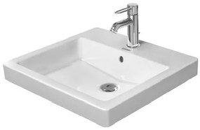 Duravit Vero - Umyvadlo na desku, 500x465 mm, s přepadem, s otvorem pro baterii, bílá 0315500000