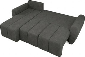 Rozkládací oboustranná sedací souprava do L SEVIO 246x145 cm, tmavě šedá + 2 polštářky ZDARMA
