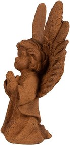 Dekorativní rezavá figurka anděl modlící - 13*8*19 cm