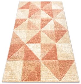 koberec FEEL 5672/17911 Trojúhelníky béžový/terakota velikost 140x190 cm | krásné koberce cz