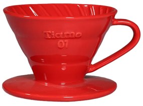 Tiamo keramický dripper na kávu - V01 - červený