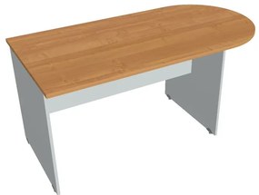 Stůl jednací oblouk 160 cm - Hobis Gate GP 1600 1 Dekor stolové desky: olše, Dekor lamino podnože: šedá