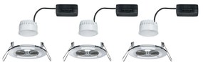 Paulmann 93463 LED Coin Nova round, set kulatých bodovek v chromové úpravě, 3x6,5W LED 2700K, prům.7,8cm, IP44
