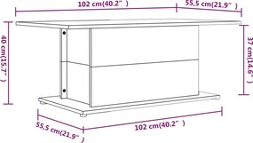 vidaXL Konferenční stolek 102 x 55,5 x 40 cm kompozitní dřevo [810310] Barva: šedá sonoma