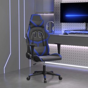 Herní židle černá a modrá umělá kůže 3143665