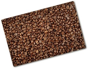 Wallmuralia Deska na krájení chleba skleněná Zrnka kávy 80x52 cm