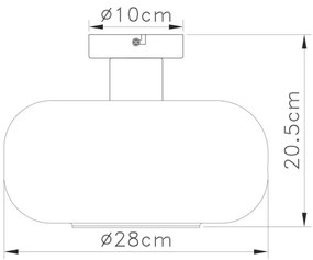 Globo 15566DA - Přisazený lustr GIUSEPPE 1xE27/40W/230V pr. 28 cm čirá