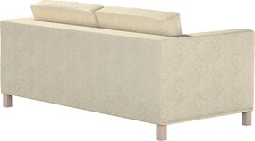 Potah na pohovku IKEA  Karlanda rozkládací, krátký barva béžová látka lesklé, pletený vzor, vzorované