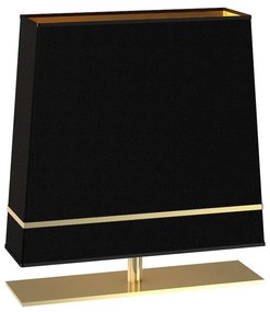 Stolní lampa Volans, 1x černé/zlaté textilní stínítko, g