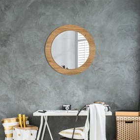 Kulaté dekorativní zrcadlo Textura dřeva fi 60 cm
