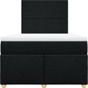 Box spring postel s matrací černá 120x190 cm textil 3293514