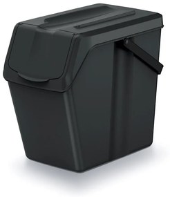 Prosperplast Odpadkový koš SORTIBOX II recyklovaně černý, objem 25L