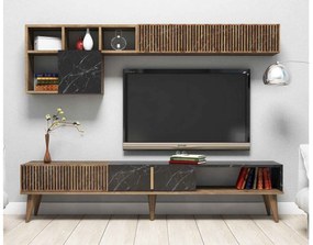 Designová TV sestava Cadelaria ořech černý