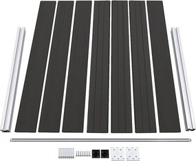 Plotový dílec WPC 180 x 146 cm černý 148984