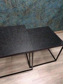 Konferenční stolek žula Star Galaxy Set 60/50 Barva: Černý