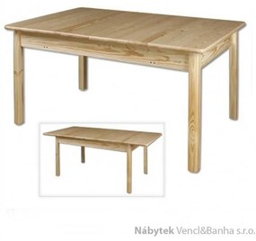 dřevěný jídelní rozkládací stůl borový z masivního dřeva borovice ST102 pacyg