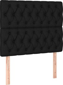Box spring postel s matrací a LED černá 120 x 200 cm textil 3135103