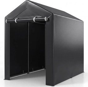 Costway Garážový stan kůlny na nářadí s rolovacími dvířky na zip a 6 kovovými