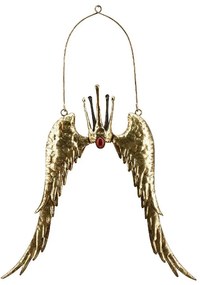 Závěsná dekorace Andělská křídla ArtFerro - zlatá s korunkou , 62 cm