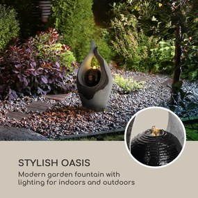 Noblino, zahradní fontána, 7 W, LED-osvětlení, polyresin