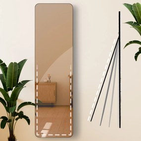 Zrcadlo Gurnee 140x40 cm – černá-matt