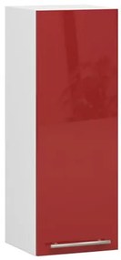 Kuchyňská skříňka OLIVIA W30 H720 - bílá/červený lesk