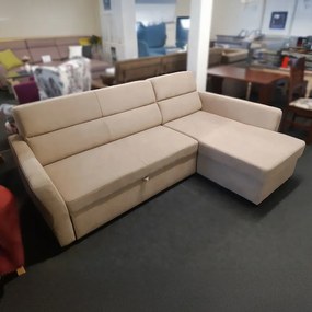 Sedací sestava LIVIA | malá sedací souprava + křeslo | 228x157 + 88 cm | rozkládací s úložným prostorem | VÝBĚR TKANIN