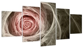 Abstraktní obraz růže (150x80 cm)