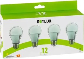 RETLUX REL 33 LED A60 4x12W E27 / 1200 lm / 3000K - teplá bílá / 4ks