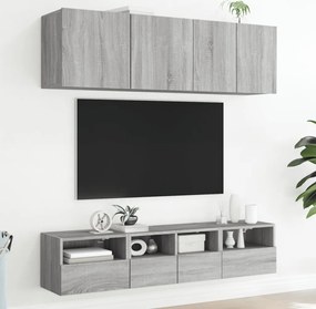 vidaXL 5dílná obývací stěna kompozitní dřevo [3216516] Barva: Černá