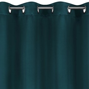 ZATEMŇOVACÍ ZÁVĚS NA KROUŽCÍCH BLACKOUT 135X250 CM TMAVĚTYRKYSOVÁ