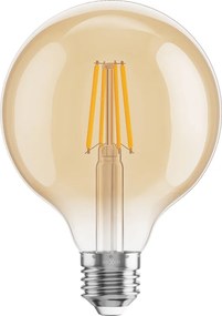 Mexen Vintis, LED žárovka E27, G95, 4W, Teplá - 2200K, 400 lm, jantarová - L157-E27-0422-50