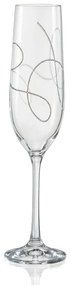 Crystalex - Bohemia Crystal Sklenice na šampaňské Viola String 190 ml, 2 ks