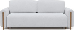 Šedá rozkládací/s úložným prostorem pohovka z textilie bouclé 244 cm Arcadova – ELTAP