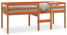 Patrová postel voskově hnědá 90 x 190 cm masivní borové dřevo - Default Title