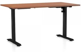 Výškově nastavitelný stůl OfficeTech A 140 x 80 cm, černá podnož