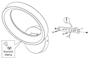 Eglo 99028 - LED RGB Stmívatelné nástěnné svítidlo MARGHERA-C LED/16W/230V