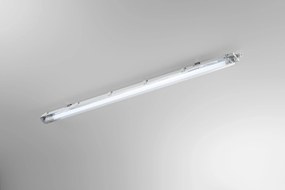 FAN LED-ATLANTIC-1XT8-120 Vodotěsné stropní svítidlo Atlantic Silver LED 1xT8 (zářivka v ceně), IP65, délka 120 cm - FANEUROPE