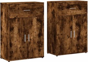 Příborníky 2 ks kouřový dub 60 x 30 x 84 cm kompozitní dřevo 3276599