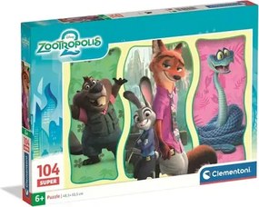 Clementoni 25082 Puzzle Zootropolis SUPER 104 dílků / od 6 let