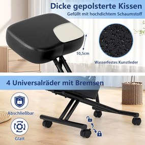 Costway Ergonomická podkolenní stolička se šikmým sedákem pro ortopedickou