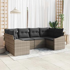 Set pohovek 6 ks Šedá polyratan 3346859