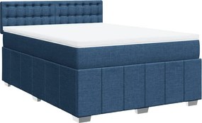 Box spring postel s matrací modrá 160x200 cm textil 3289439