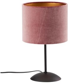 TK LIGHTING Stolní lampa - TERCINO 5272, Ø 20 cm, 230V/15W/1xE27, růžová/zlatá/černá