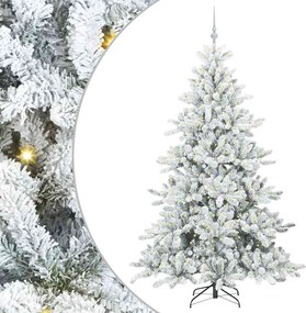 Umělý Skládací Vánoční Strom s stojanem Bílá 180 cm PVC a ocel 3397721