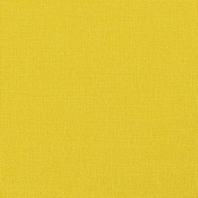 Petromila 3místná pohovka s polštáři světle žlutá 180 cm textil