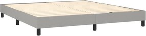 Box spring postel s matrací světle šedá 180 x 200 cm textil 3140313