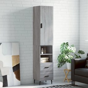 Skříň highboard šedá sonoma 34,5 x 34 x 180 cm kompozitní dřevo