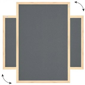 Allboards, korková tabule v dřevěném rámu 100x80 cm- šedá,TKGREY108D