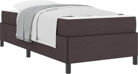 Postel s boxspringem Tmavě hnědá 100 x 200 cm textil 3398839